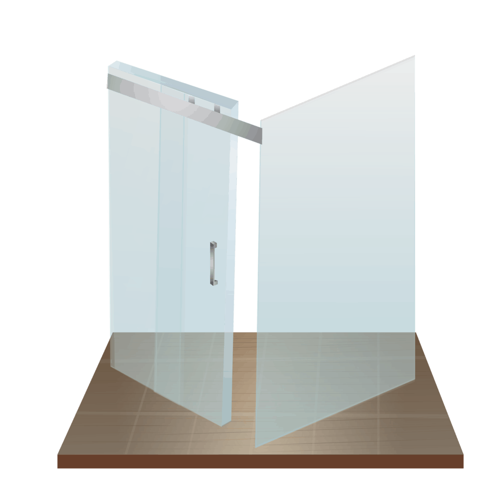 Corner Shower - Viridian Glass